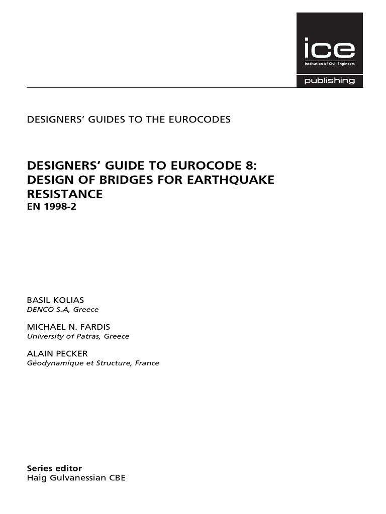 Designers' Guide To Eurocode 8 Design of Bridges For Earthquake ...
