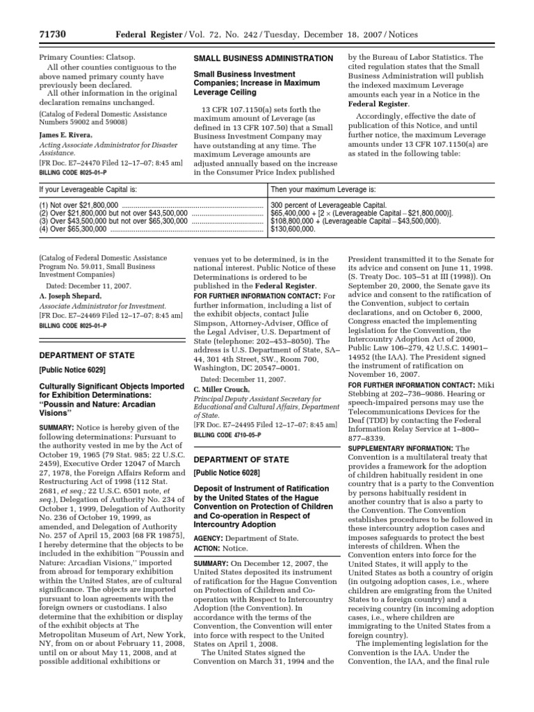 Notice: Culturally Significant Objects Imported For Exhibition: United ...