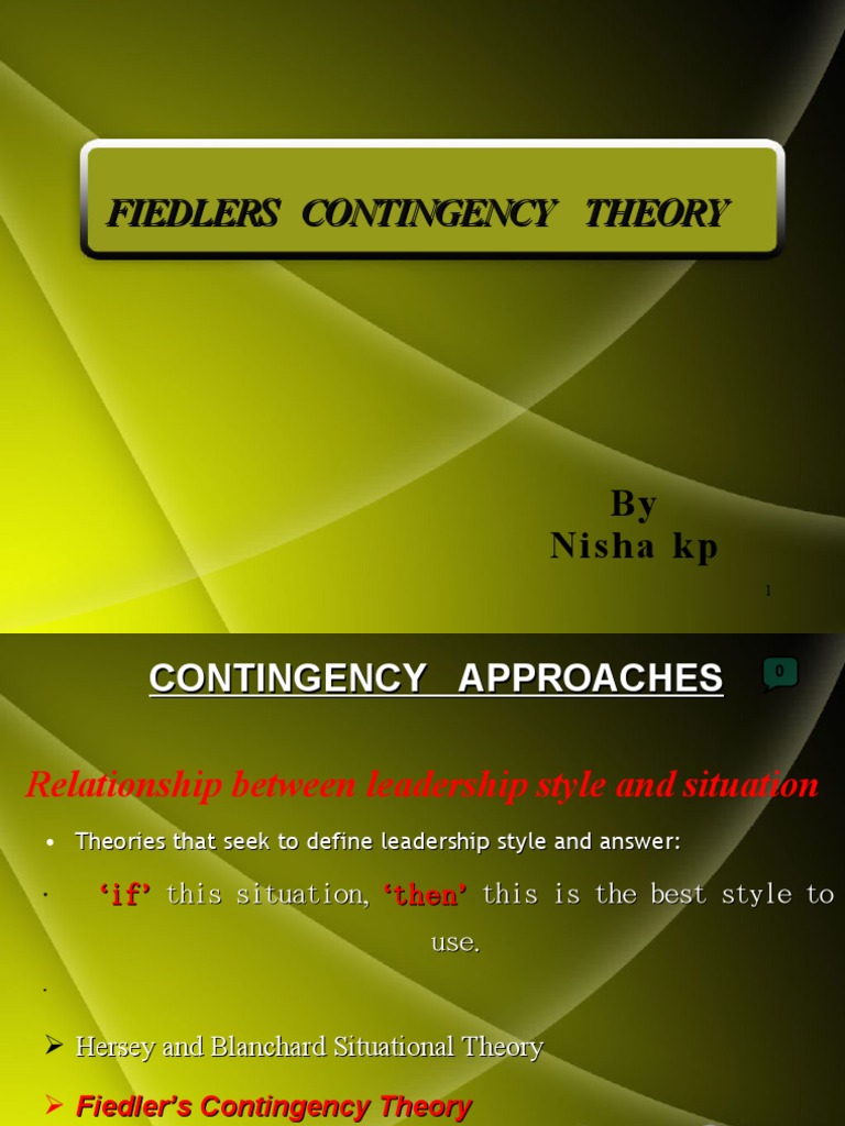 Fiedler's Contingency Theory Explained | PDF | Social Psychology ...