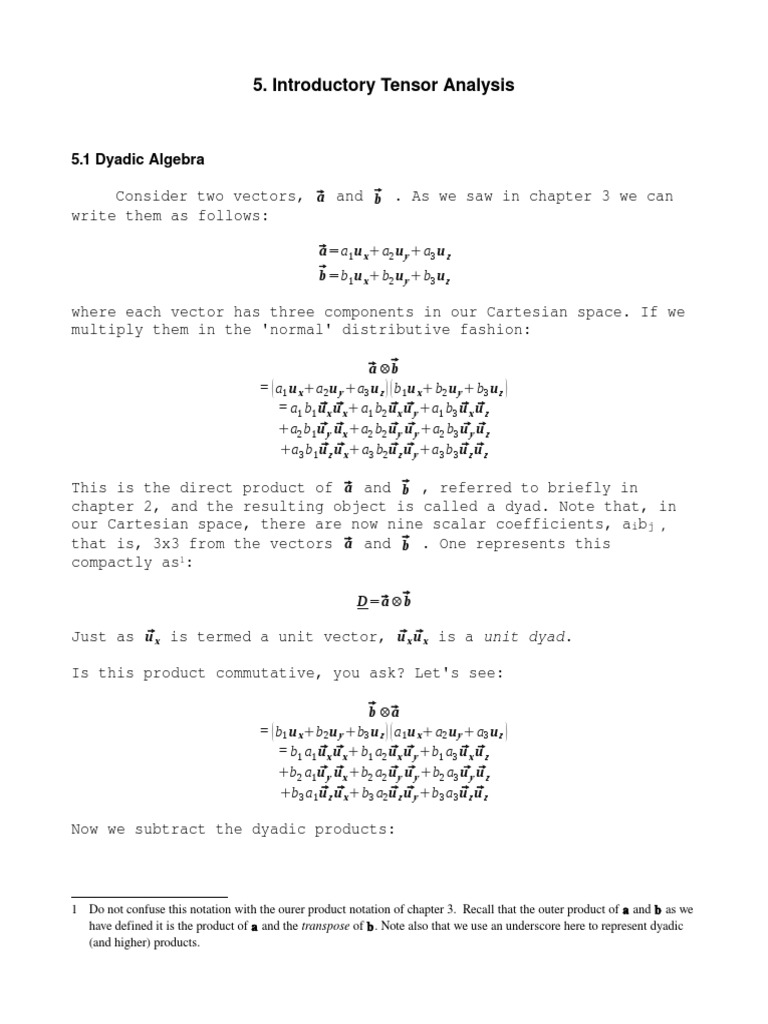 Introduction To Tensors | PDF | Euclidean Vector | Basis (Linear Algebra)