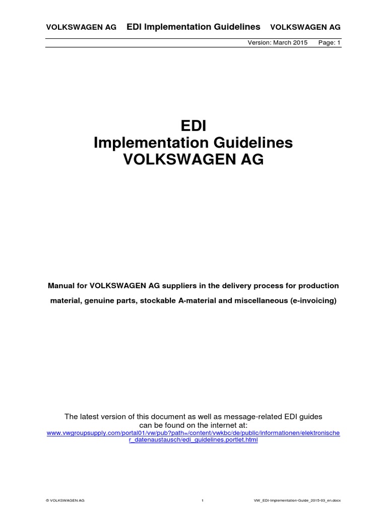 Edi Implementation Guideline Logprozesse en | PDF | Electronic Data ...