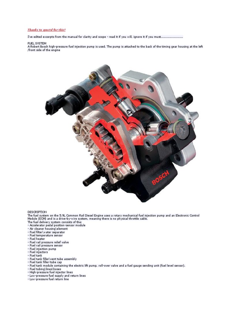 Bosch CP3 Operation | Fuel Injection | Pump