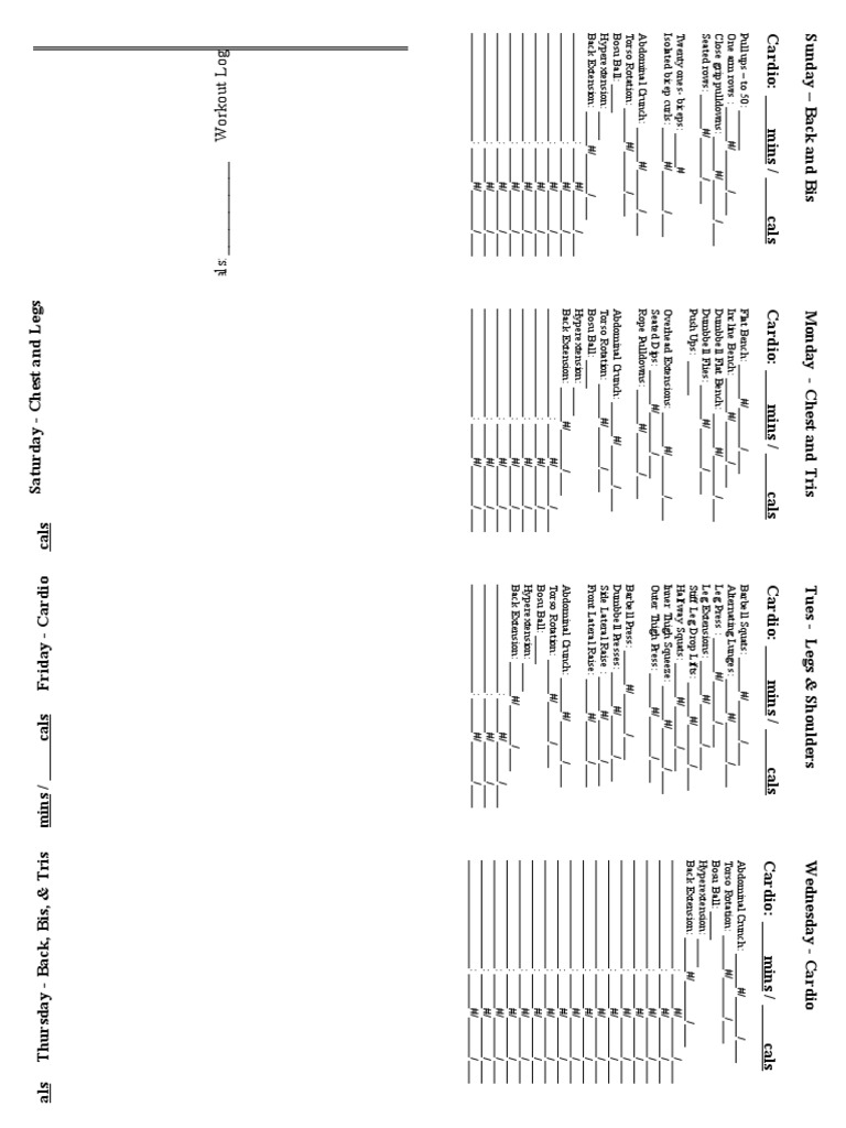 Workout PocketMod | PDF | Recreation | Sports