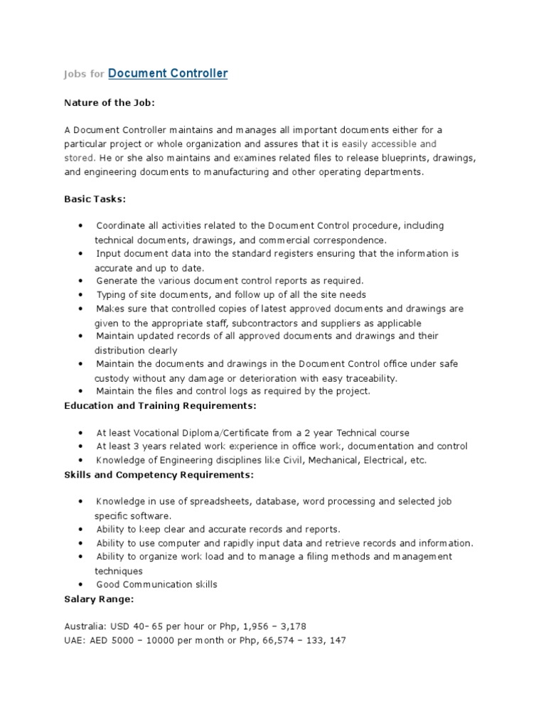 Document Controller | PDF