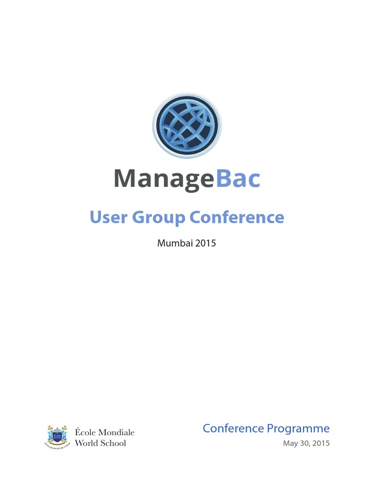 ManageBac User Group Conference Mumbai Programme | PDF | Educational ...