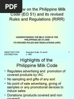 EO 51 - Milk Code | PDF | Breastfeeding | Breast Milk