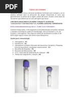 Colores de Tubos Vacutainer | PDF | Sangre | Coagulación