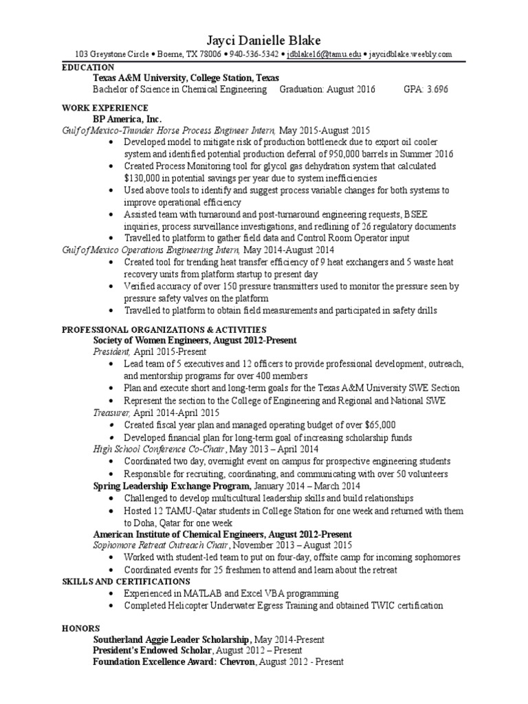 Jayci Danielle Blake: Education | PDF | Business