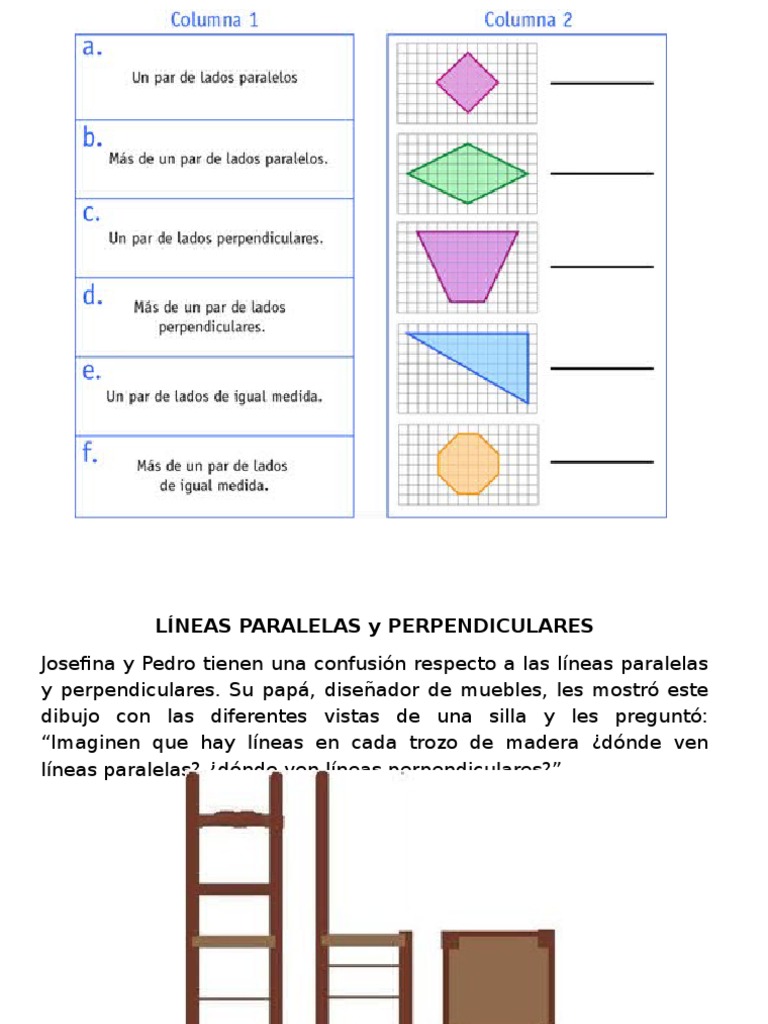 Entendiendo las diferencias entre líneas paralelas y perpendiculares | PDF