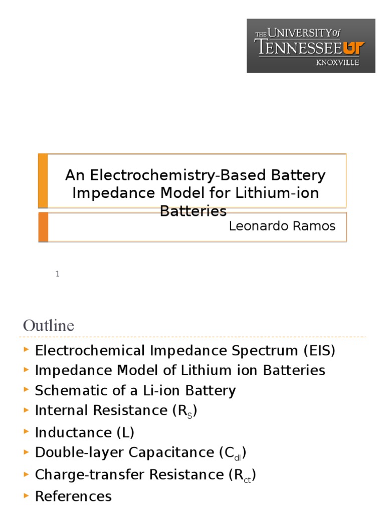 An Electrochemistry-Based Battery Impedance Model For Lithium-Ion ...