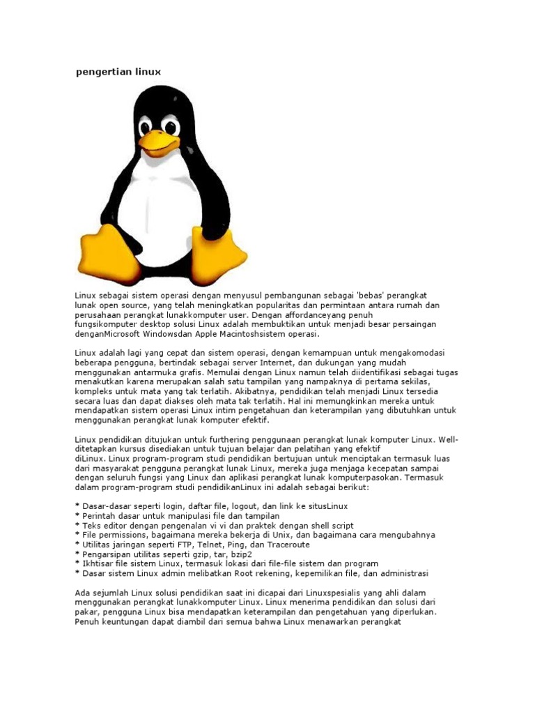 Pengertian Linux | PDF