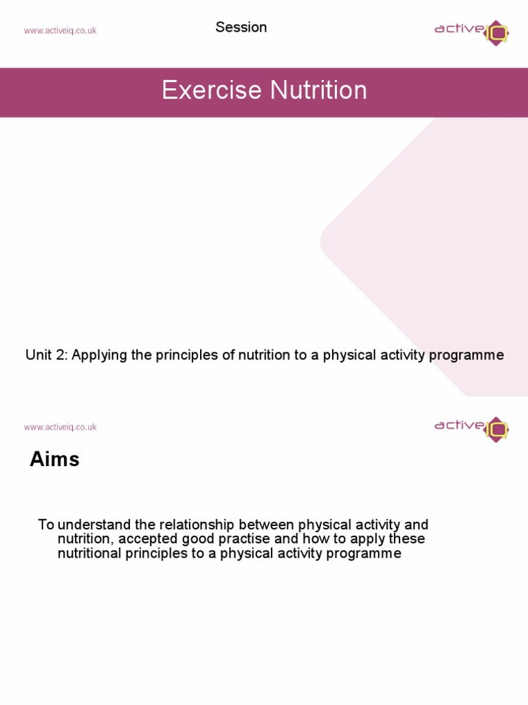Exercise Nutrition | PDF | Glycemic Index | Sports Nutrition