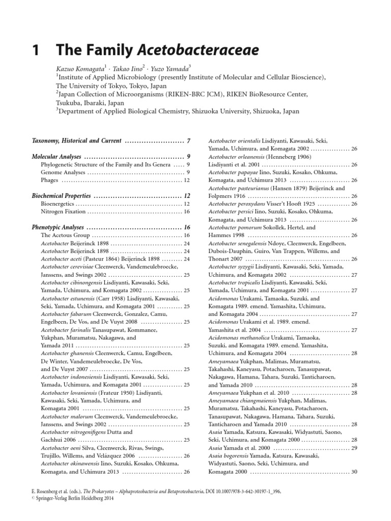 Acetobacteraceae Family Overview | PDF | Acetic Acid | Phylogenetic Tree