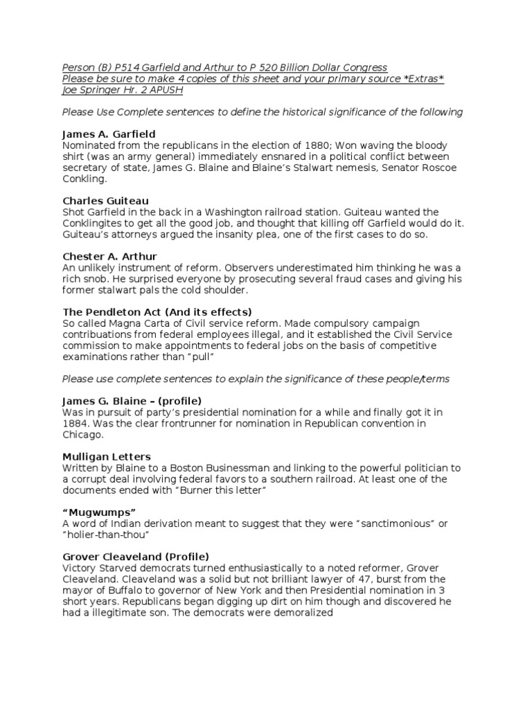 The American Pageant - Chapter 23 Review Sheet | PDF | Politics Of The ...