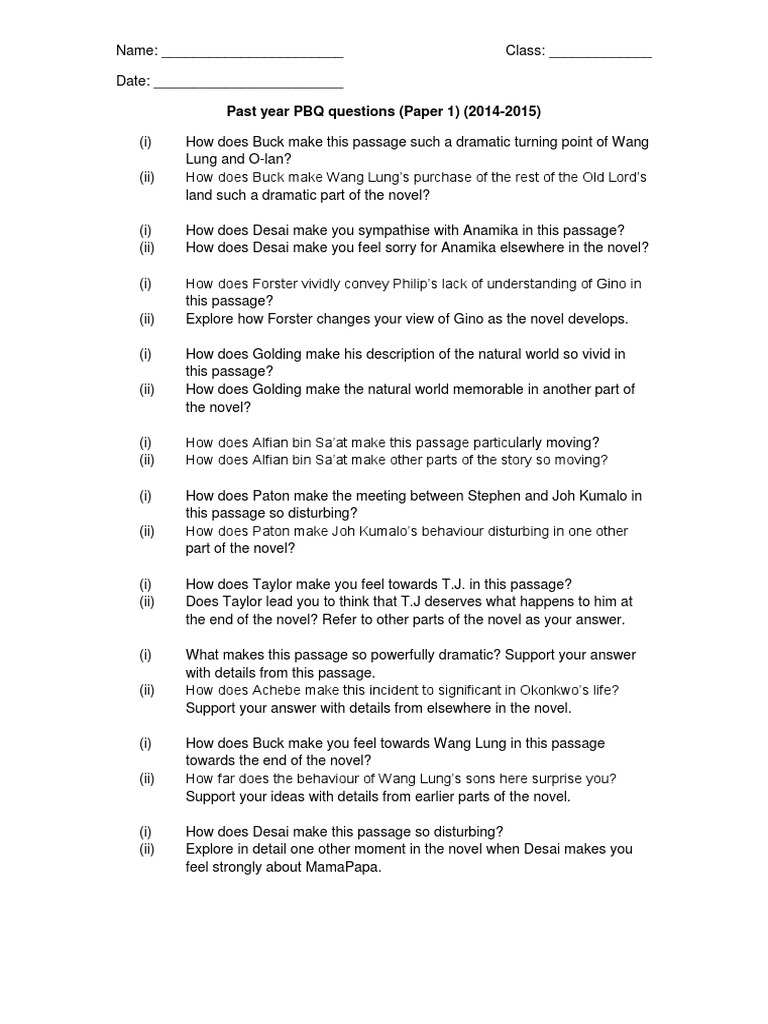 PBQ LotF Questions | PDF