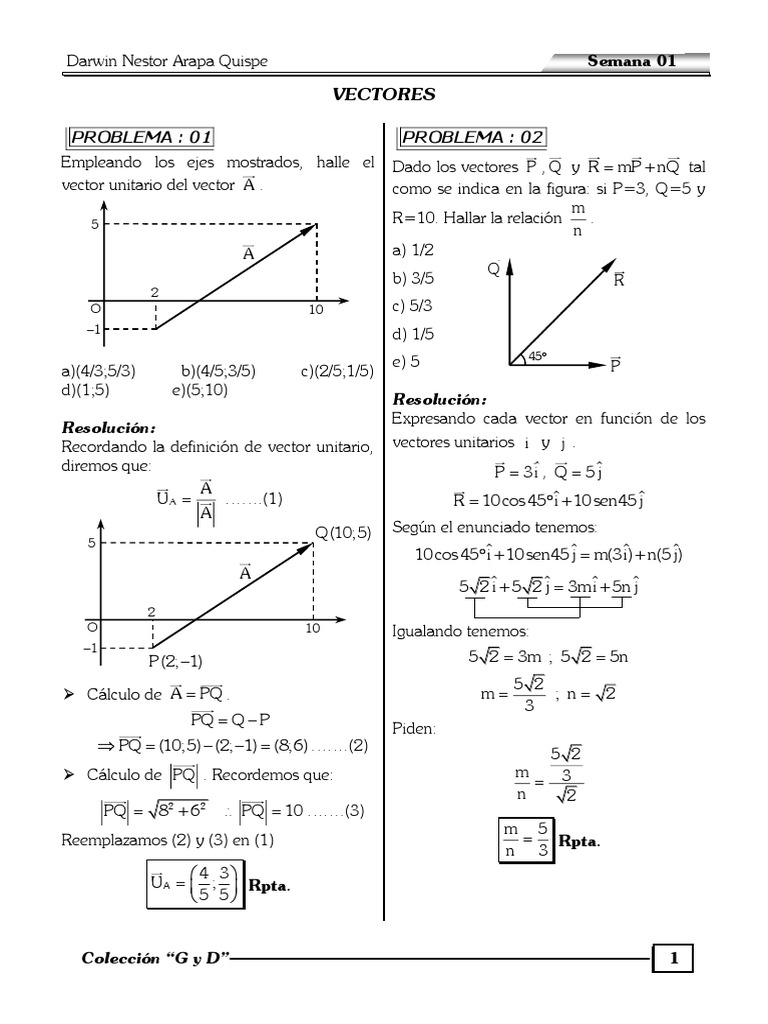 Fisica Problemas Resueltos - Vectores | PDF | Vector Euclidiano | Aceleración
