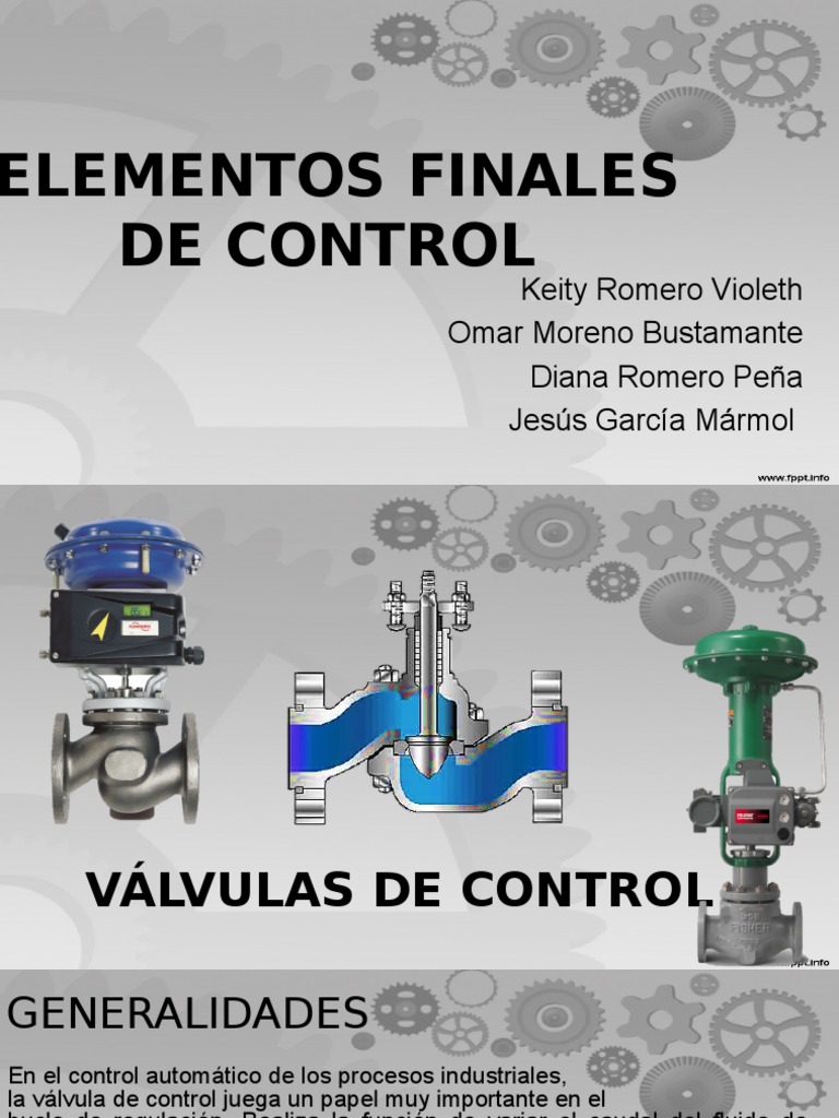 Elementos Finales de Control | PDF | Bomba | Ingeniería mecánica