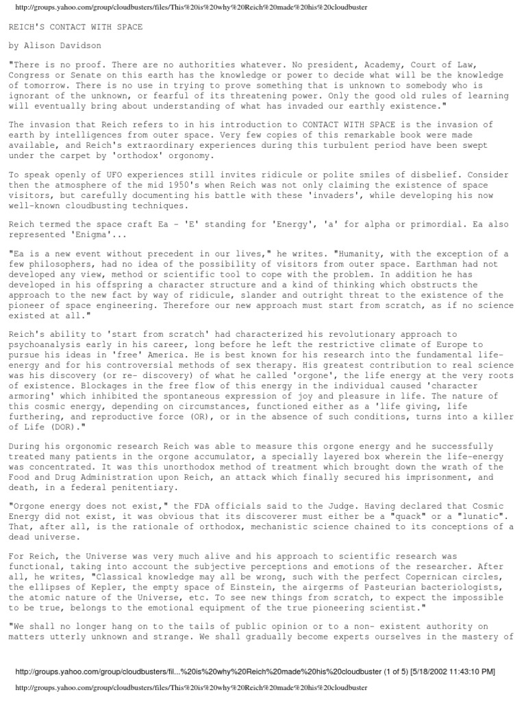 This Is Why Reich Made This Cloud Buster | PDF | Wilhelm Reich | Sky