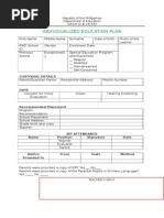 IEP Template | PDF | Individualized Education Program | Cognitive Science