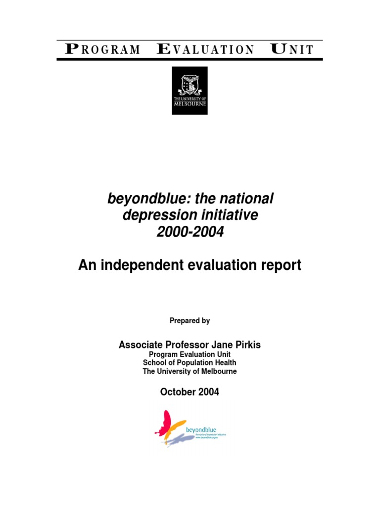 Beyondblue The National Depression Initiative An | PDF | Major ...