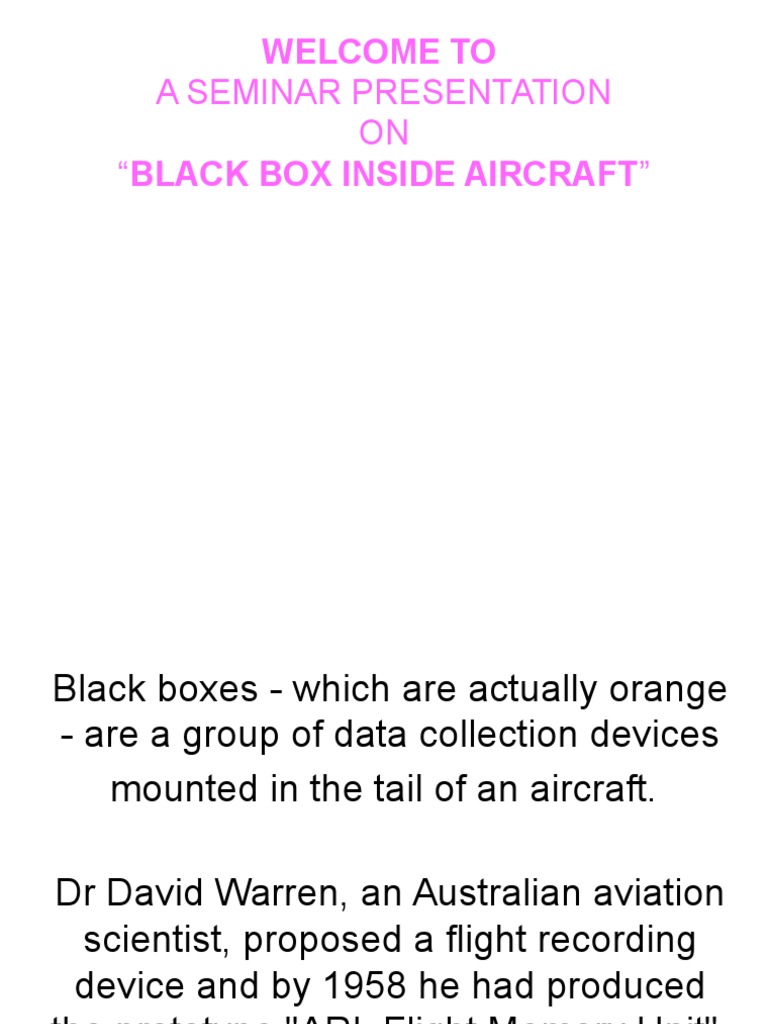 Black Box Inside Aircraft | PDF | Flight Recorder | Aviation