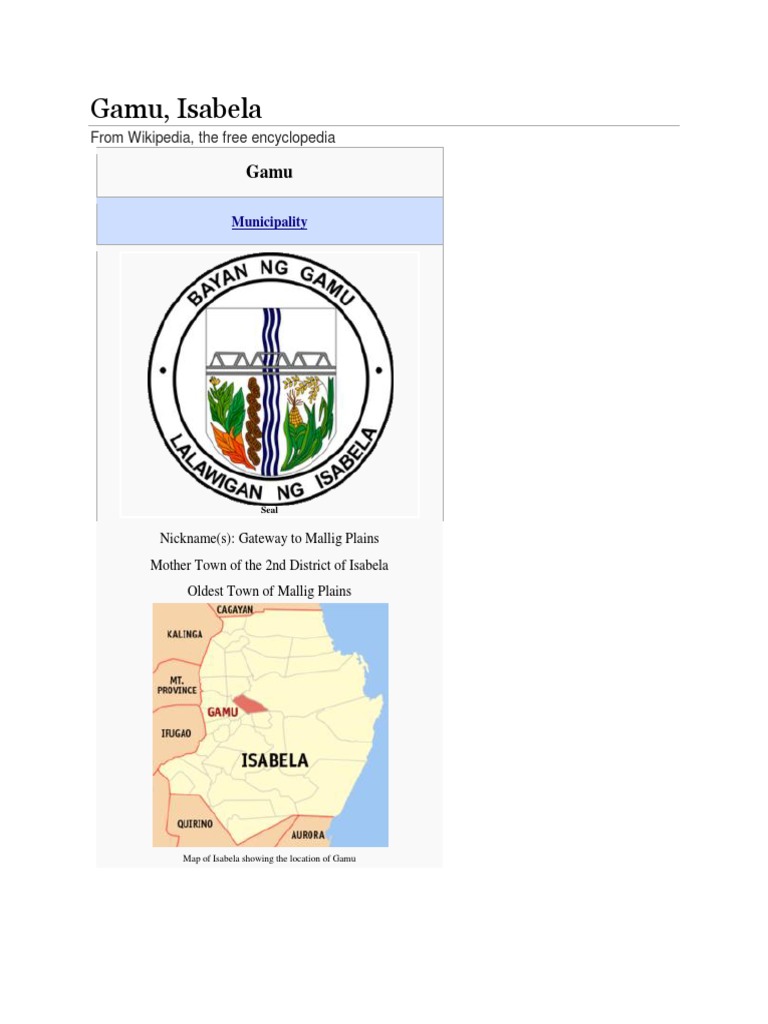 History of Gamu Isabela | Government | Politics