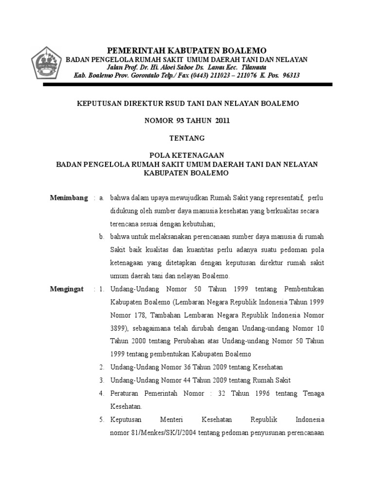 SK Pola Ketenagaan | PDF