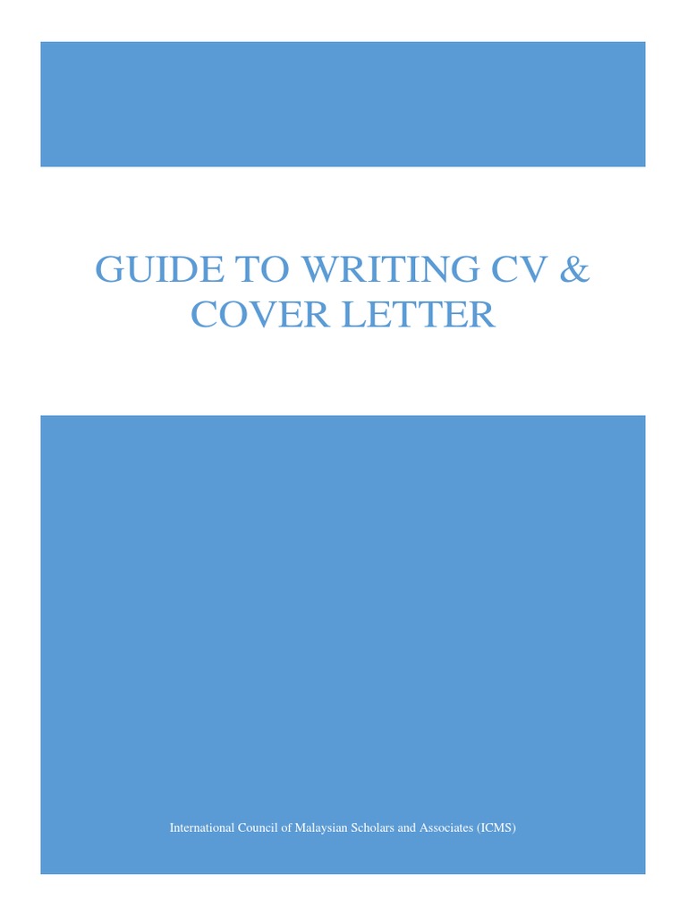 Guide To Writing CV and Cover Letter ICMS | PDF | Leadership ...
