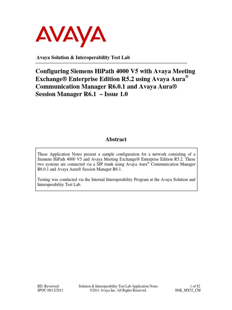 Siemens Hipath 4000 | PDF | Session Initiation Protocol | Java Virtual Machine