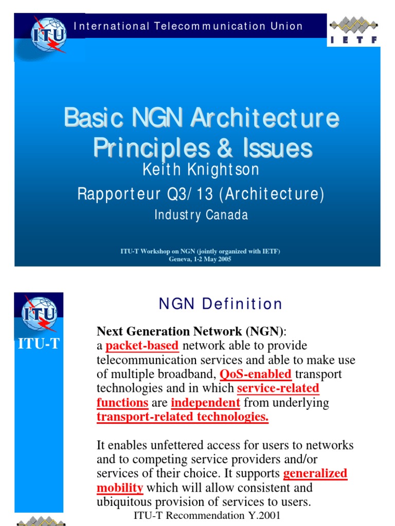 NGN Architecture and Principles Overview | PDF
