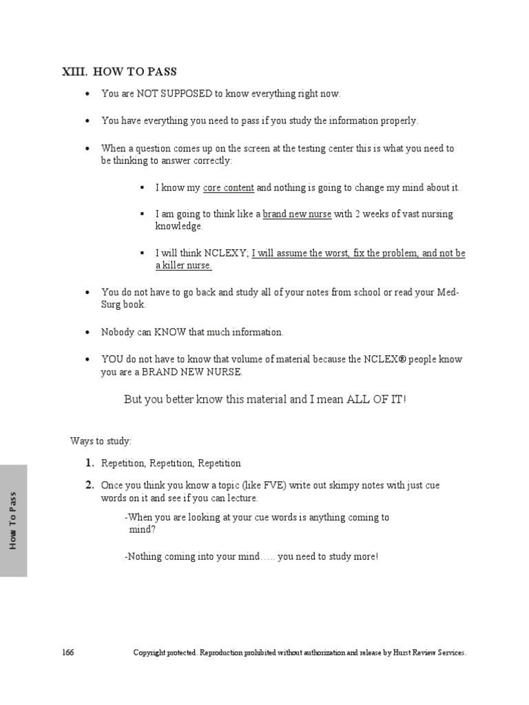 How To Pass | PDF | National Council Licensure Examination | Multiple ...