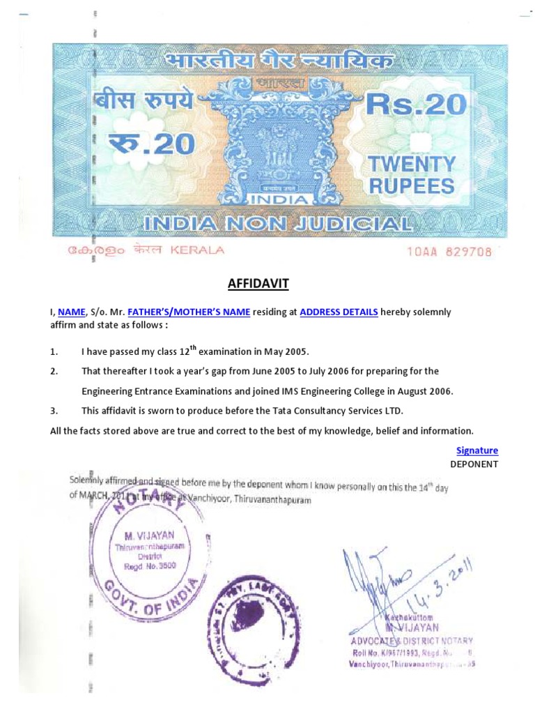 Gap Affidavit Sample | PDF Gap Affidavit Sample | PDF