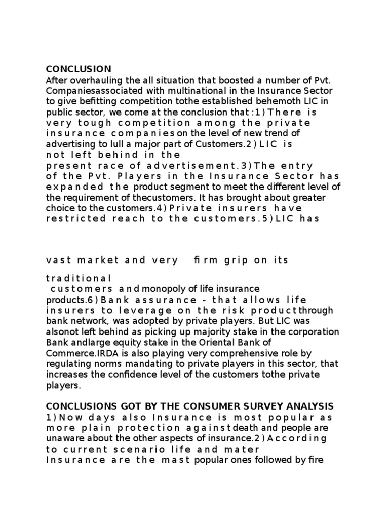 Conclusion | Insurance | Business