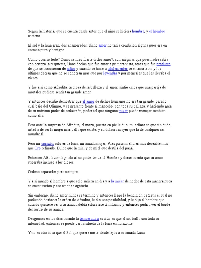 Historia de La Luna | PDF | Luna | Afrodita
