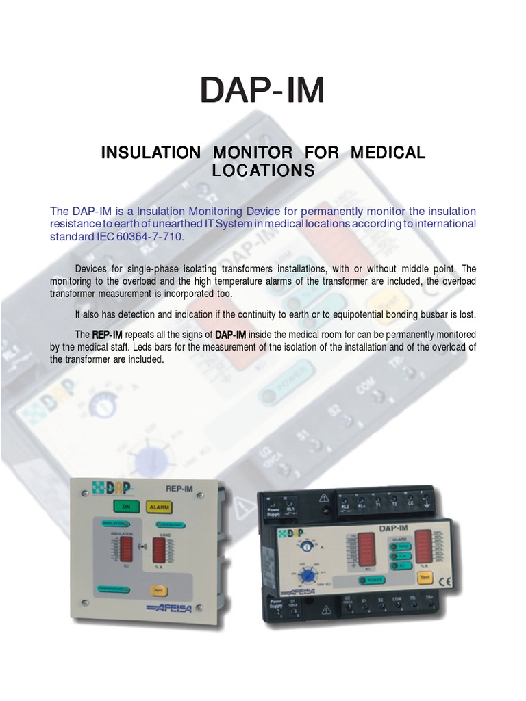 Medical Insulation Monitoring Device | PDF | Transformer | Power Supply