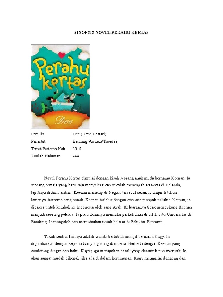 Sinopsis Novel Perahu Kertas | PDF