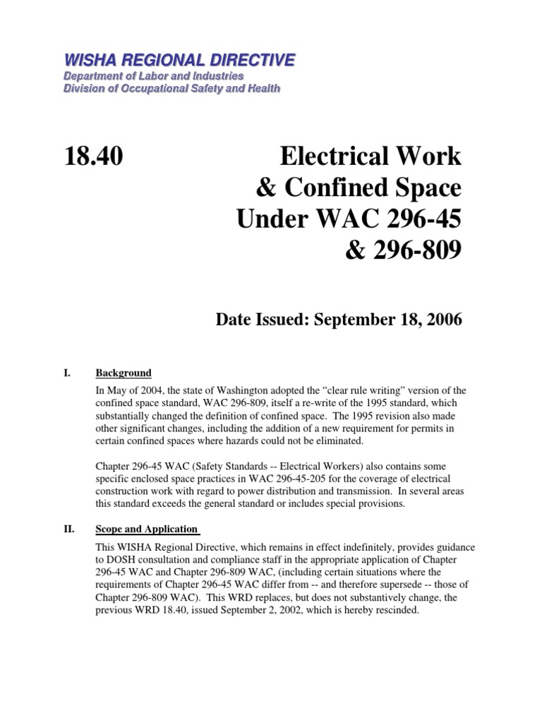 Electrical Safety in Confined Spaces | PDF | Safety | Government