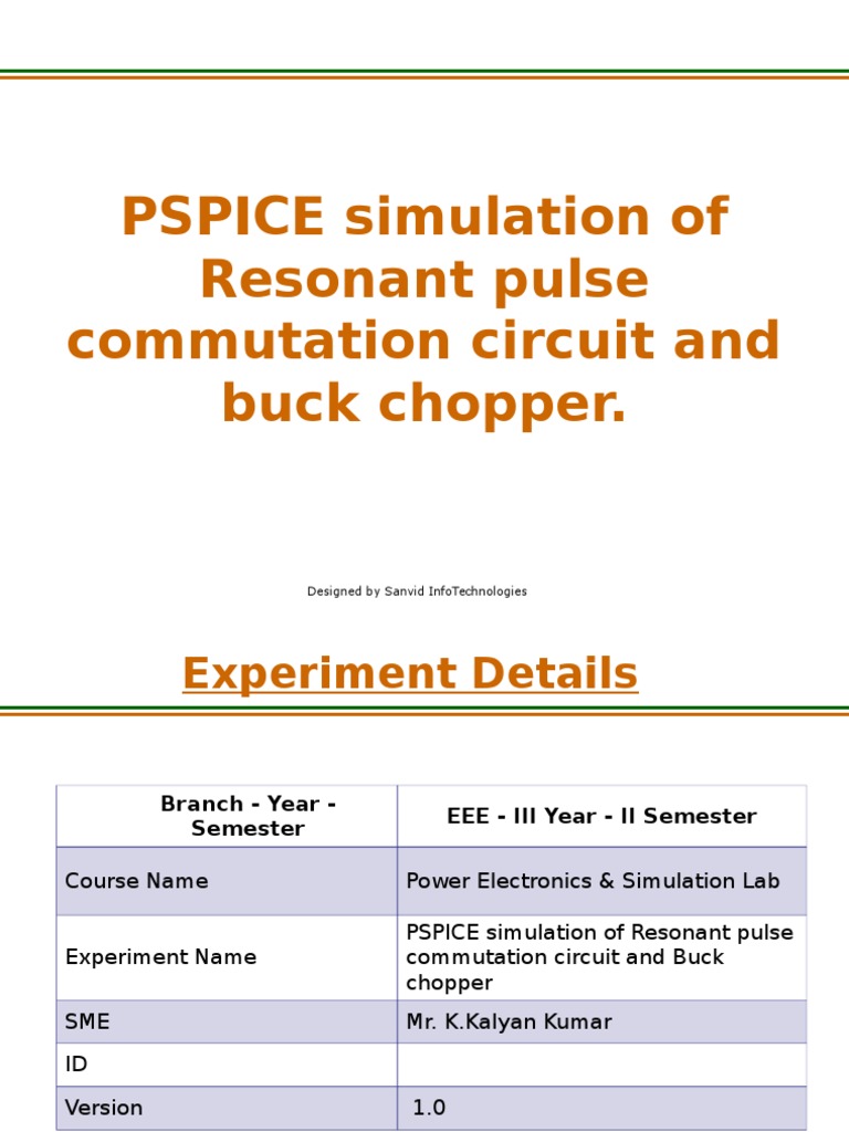 Resonant Pulse Commutation & Buck Chopper | PDF | Direct Current ...