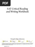 New SAT Critical Reading Workbook | PDF | Sat | Test (Assessment)