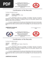 Certificate of No Record | PDF