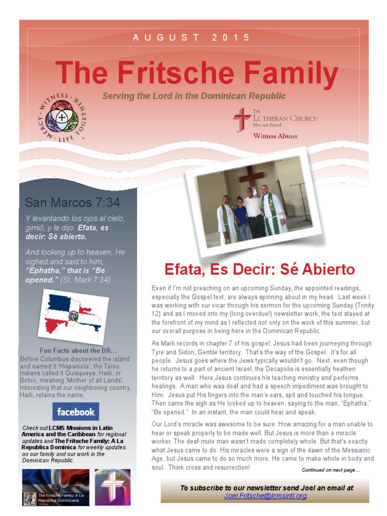 The Fritsche Family: Efata, Es Decir: Sé Abierto | PDF | Jesus ...