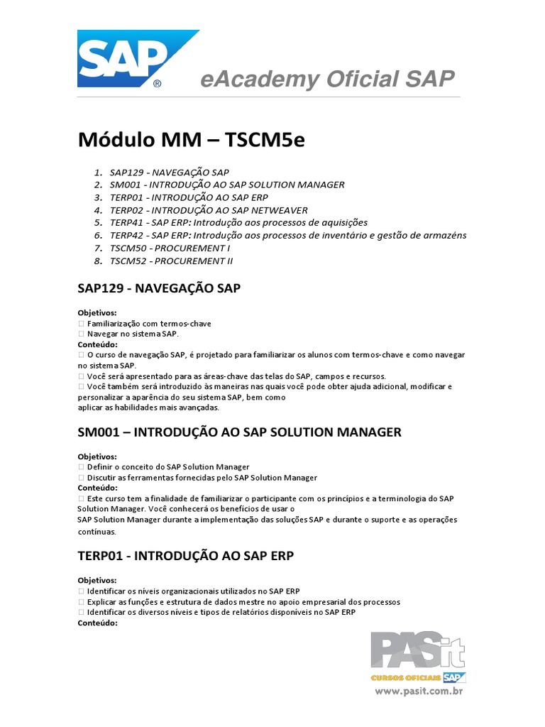 Módulo MM Do SAP | PDF