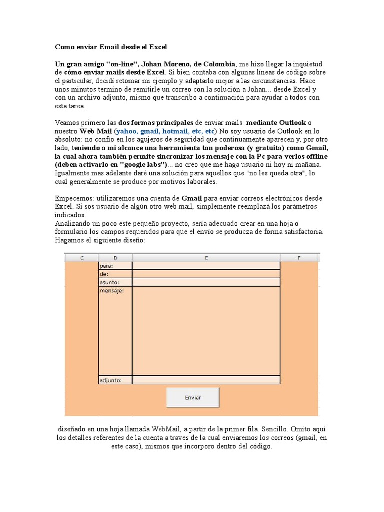 Enviar Emails Masivos desde Excel | PDF | Correo electrónico | Gmail