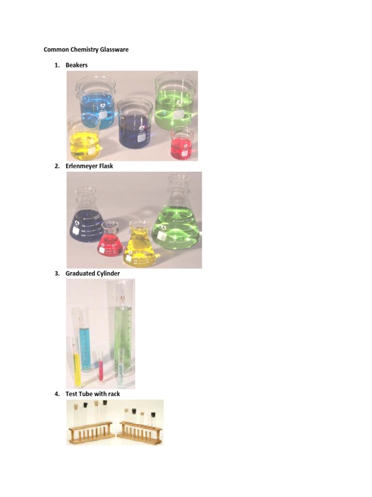 Common Chemistry Glassware | PDF