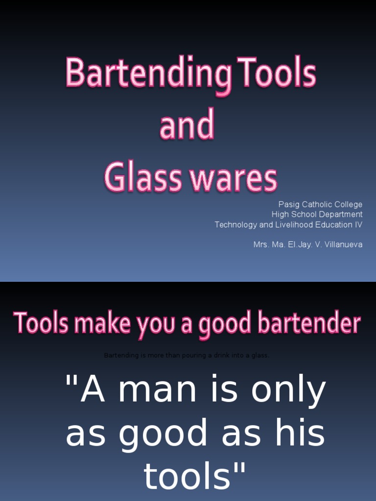Essential Bartending Tools and Tips | PDF | Spoon | Bartender