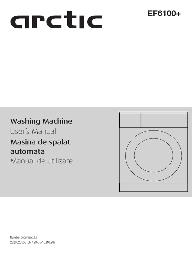EF6100+ - Manual de Utilizare | PDF | Washing Machine | Laundry