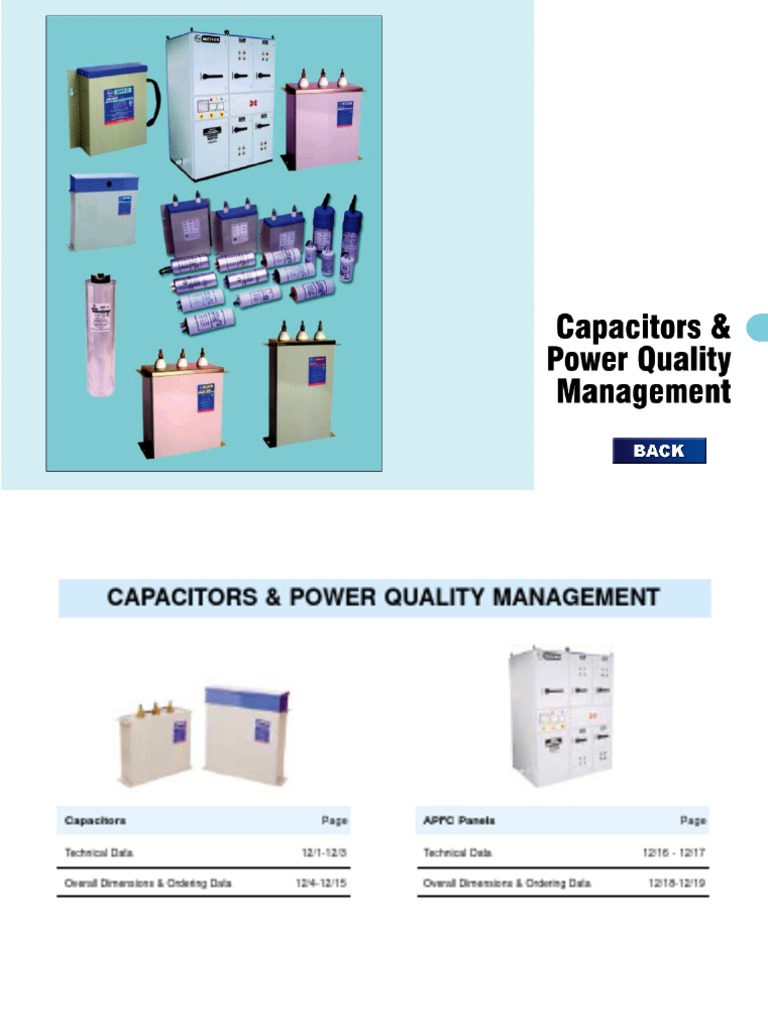 Capacitor Technical Data & Specifications | PDF | Capacitor | Power ...