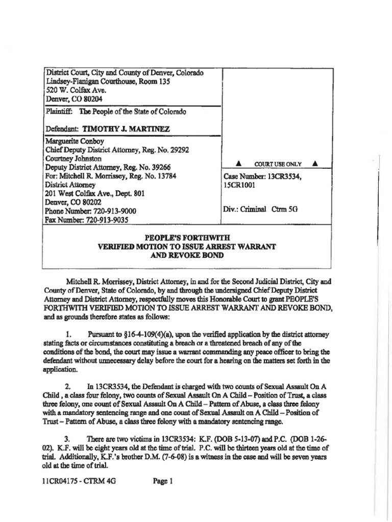 Martinez Motion To Revoke | PDF