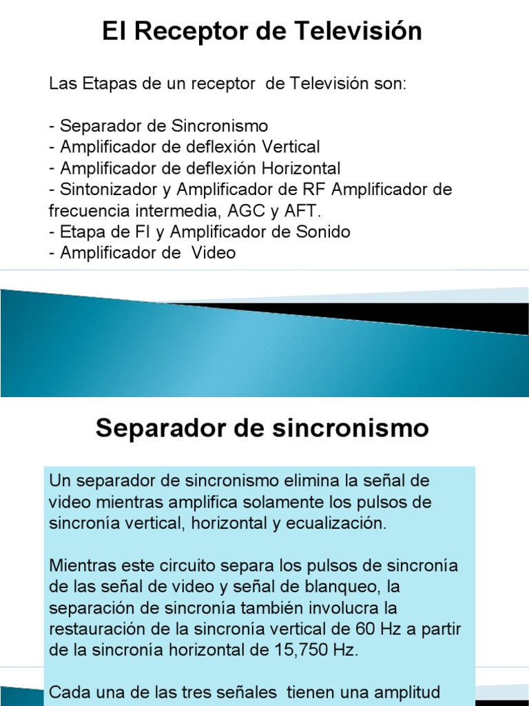 Etapas y Circuitos de un Receptor de TV | PDF | Memoria de sólo lectura ...