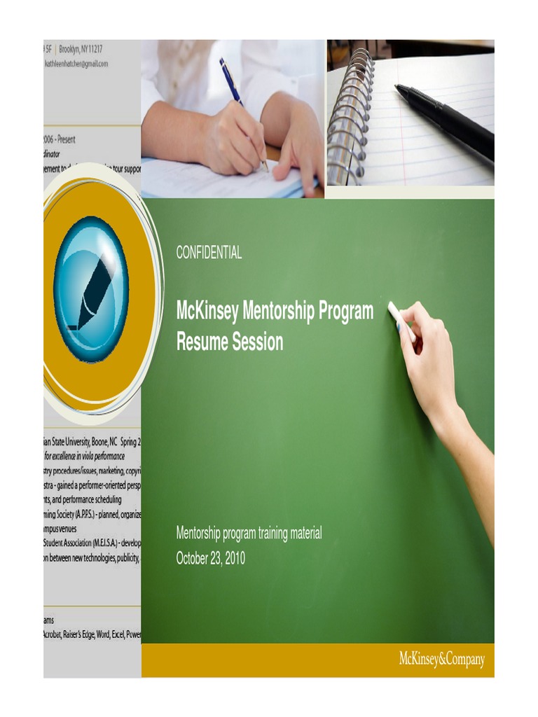 McKinsey Mentorship Program Resume Guide | PDF | Résumé | Leadership